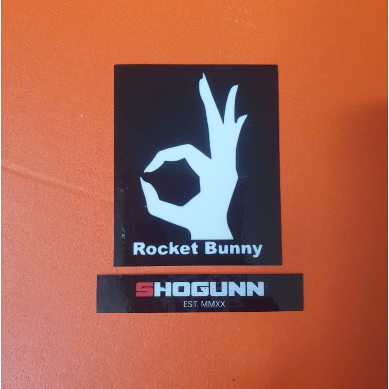 JDM ROCKET BUNNY Logo Laminated Vinyl Stickers (WITH BACKGROUND ...