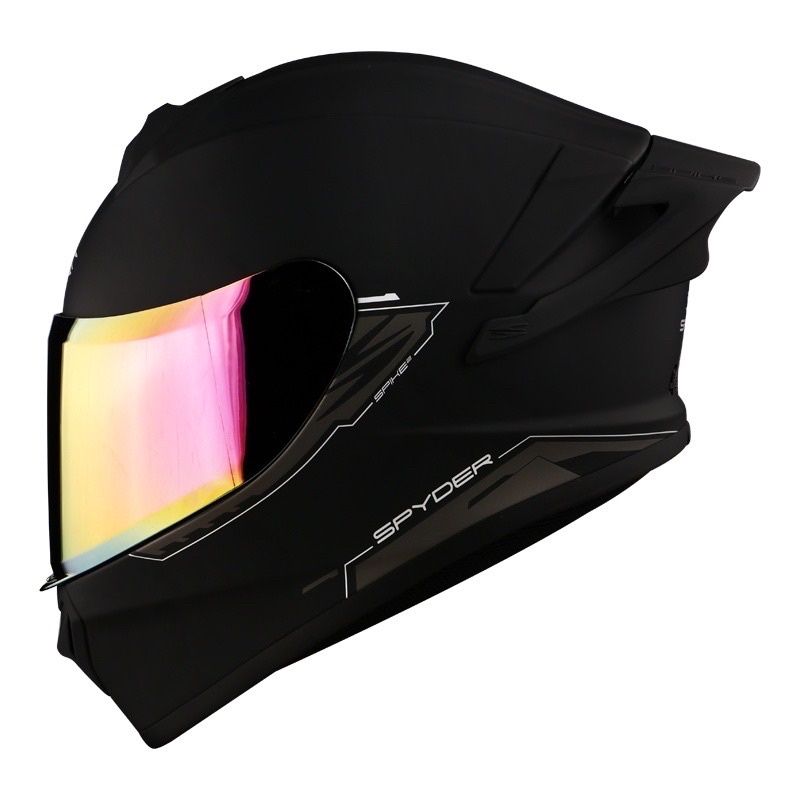 SPYDER SPIKE V2 Fullface Helmet with Free Clear Visor & Spoiler ...
