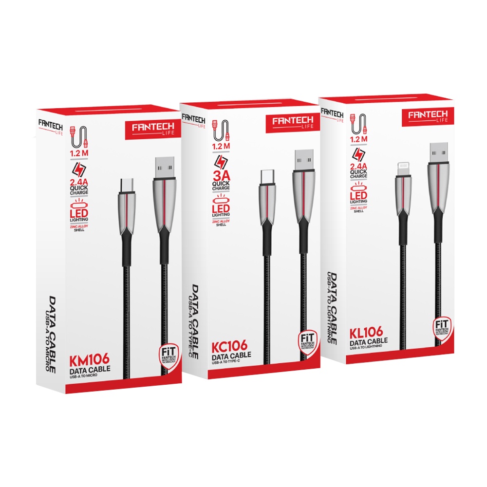 Fantech 2IN1 Fast Charging Data Cable USB to Micro and USB to Type-C 1 ...