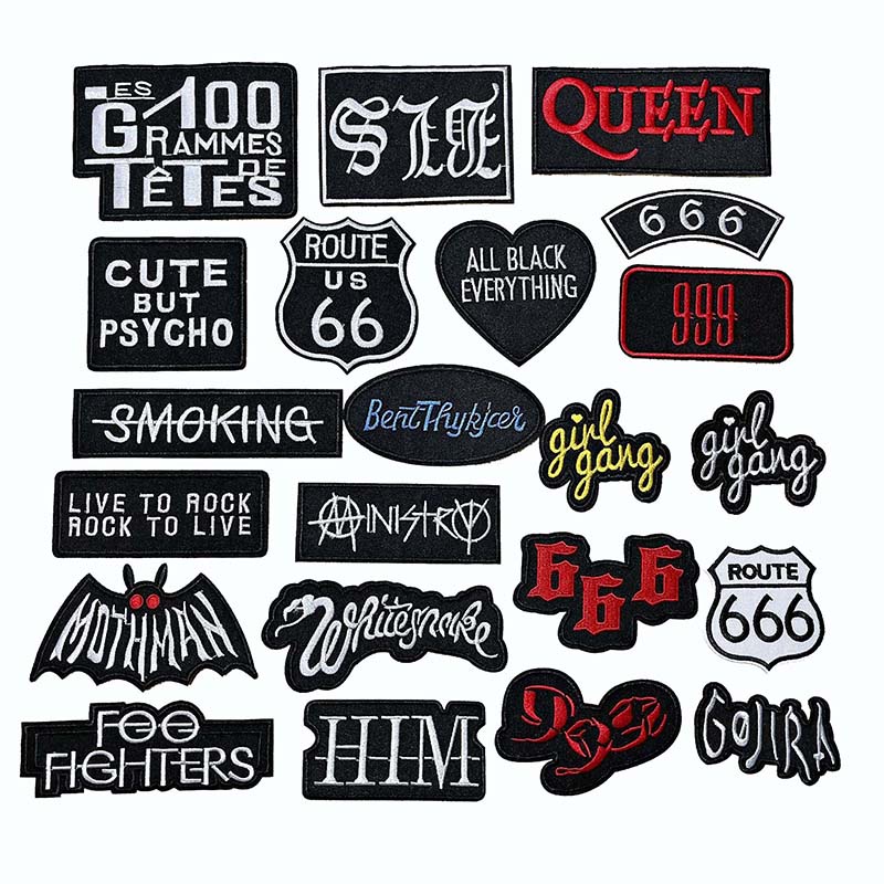 1PCS,Fusible Big Clothing Patch,QUEEN,MOTHMAN Embroidery Punk Rock ...