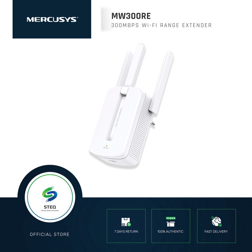 STEQ MERCUSYS MW300RE 300Mbps Wi-Fi Range Extender | Shopee Philippines