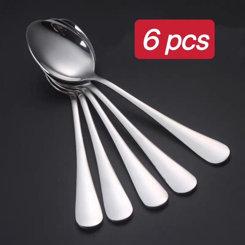 6pcs original stainless steel spoon stainless steel fork | Shopee ...