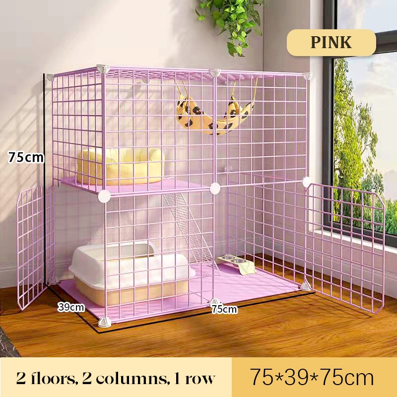 75*39*73cm Cat Cage Stackable Pet Dog Cat Rabbit | Shopee Philippines