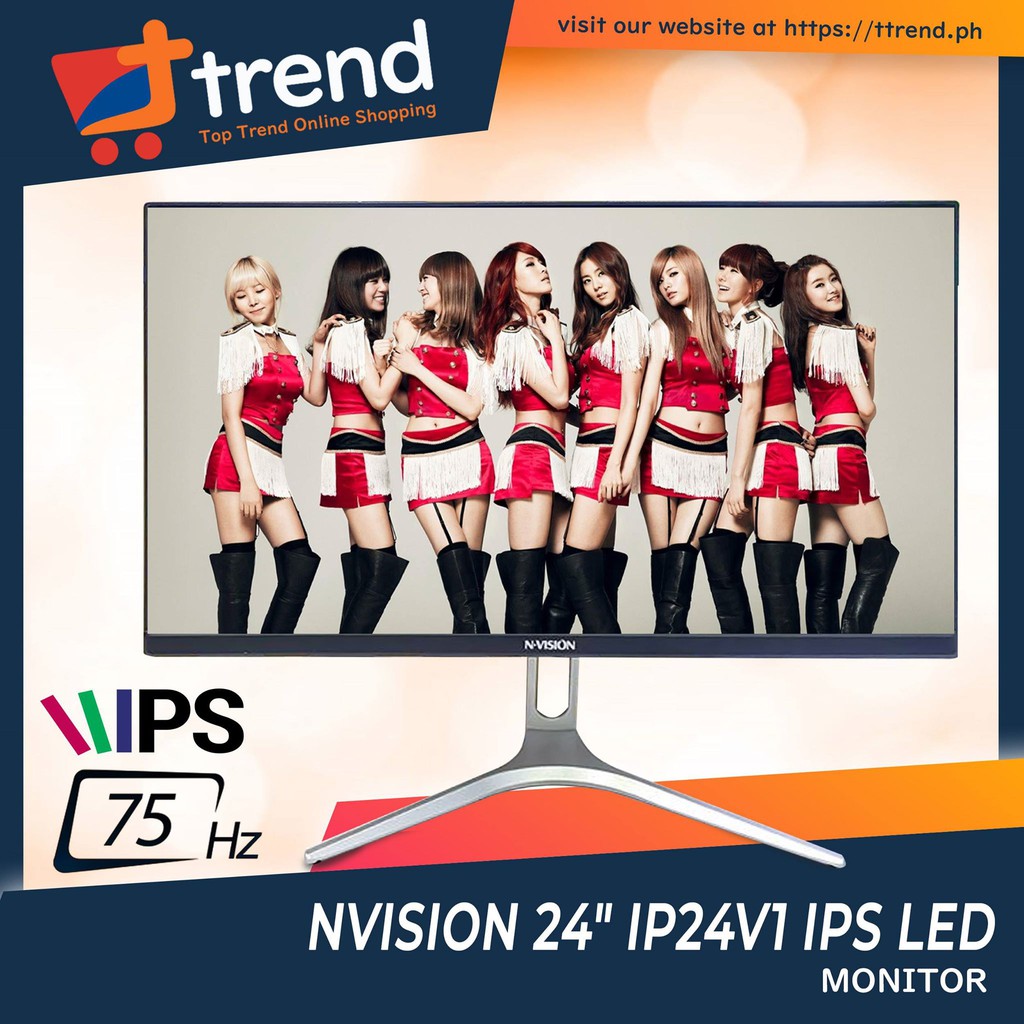 Nvision Ip24v1 24 75hz Full Hd 1080p Ips Borderless Frameless Gaming