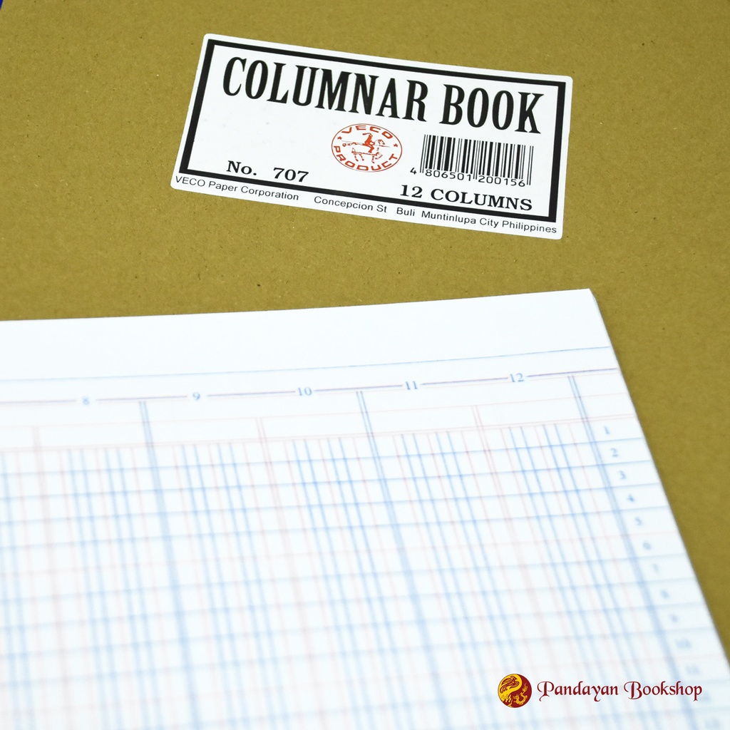 Veco Columnar Book (No. 707/ 727/ 747 3, 4, 5, 6, 8, 10, 12, 14, 20, 24 ...
