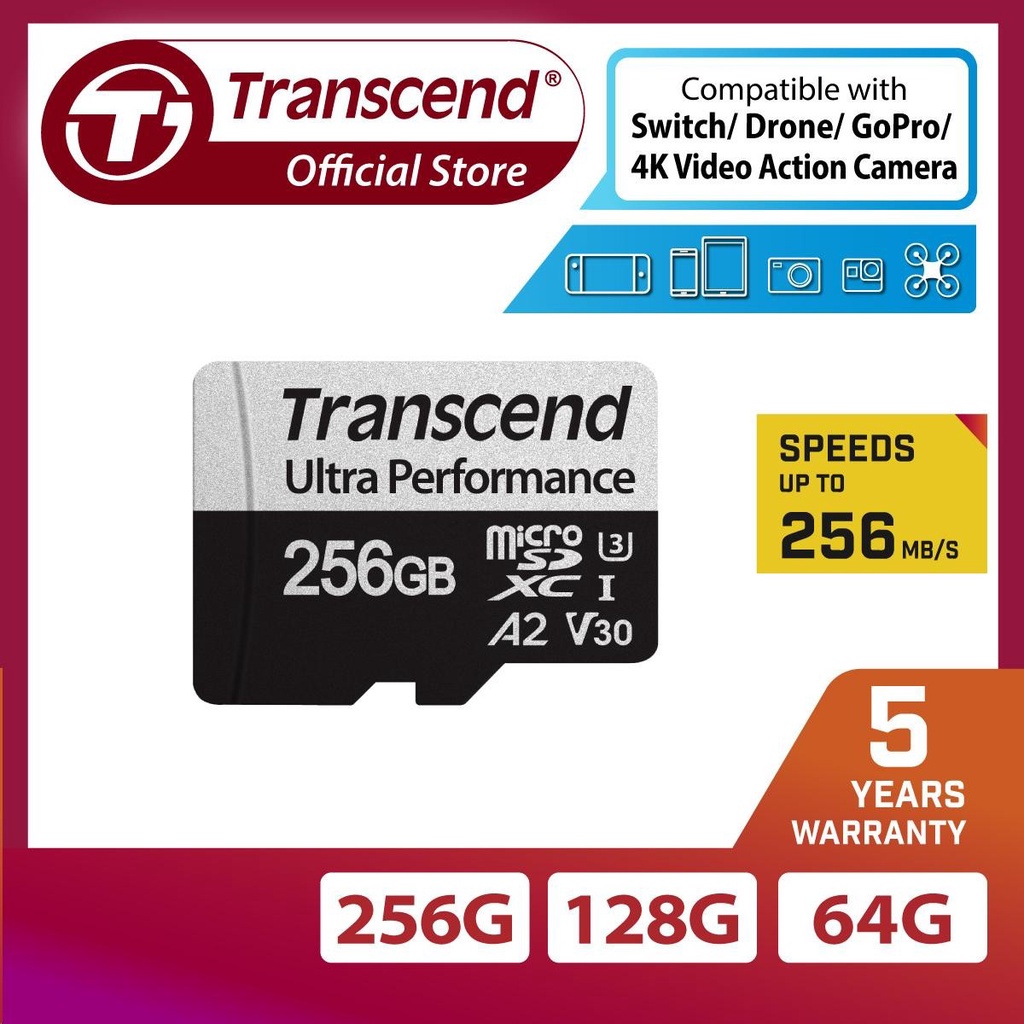 Transcend Ultra Performance for Gaming and App MicroSDXC340S (U3 4K ...