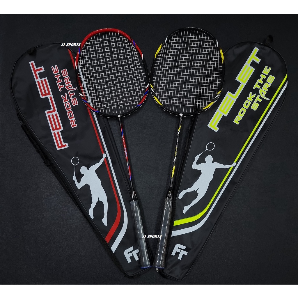 FELET ROCK THE STARS Badminton racket(Free string with strung and cover ...