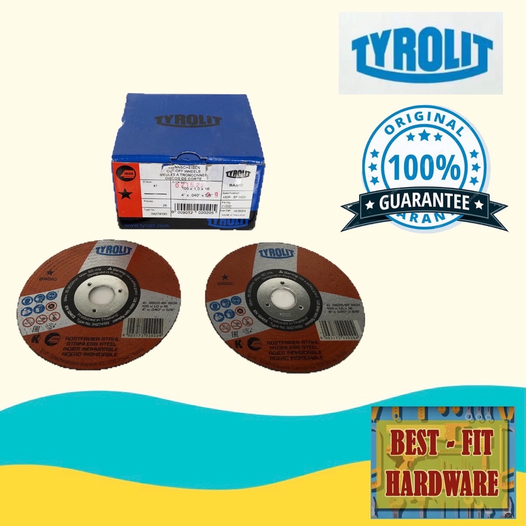 TYROLIT - ⭐️ BASIC SUPER THIN CUT-OFF WHEEL STAINLESS CUTTING DISC #4 ...