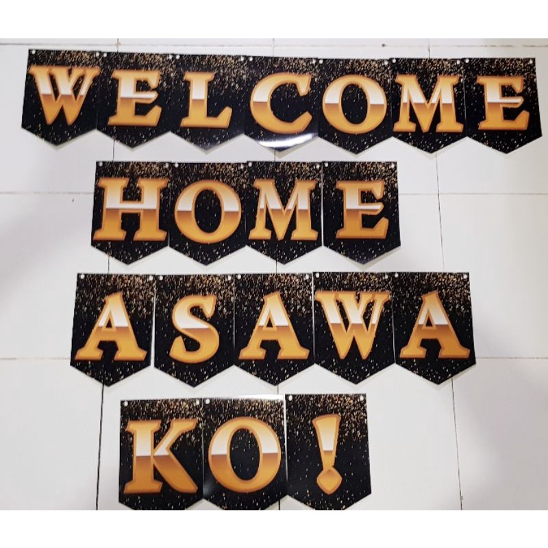 Welcome Home customized with name 10 pesos per letter | Shopee Philippines