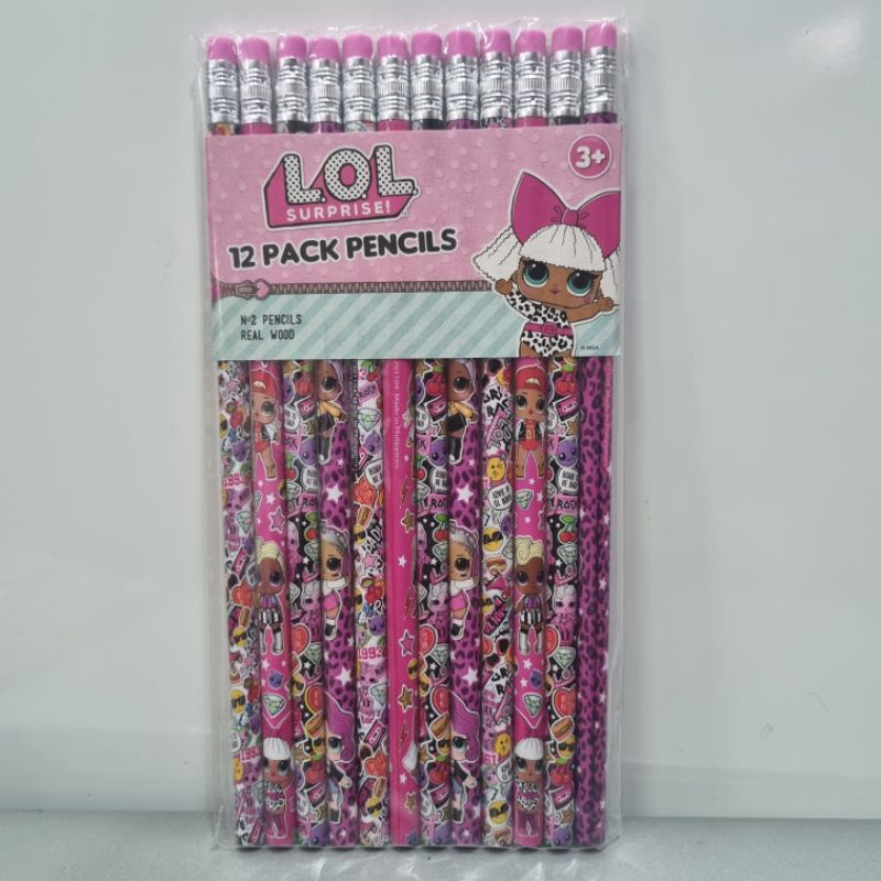 12 Pack Pencils: Spider-Man, LOL Surprise, Toy Story, Ugly Dolls, Jojo ...