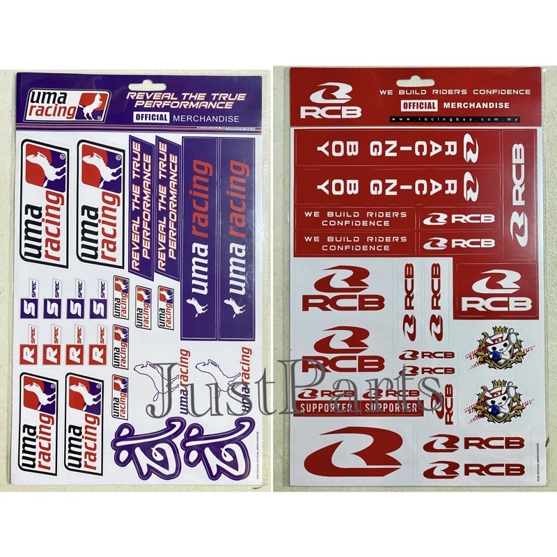 RCB and UMA RACING Official Merchandise Sticker Set | Shopee Philippines