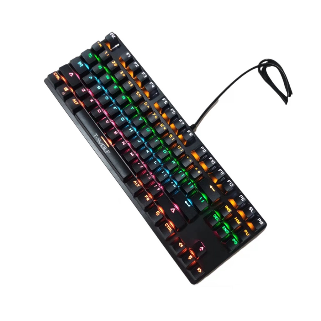 87 Key Mechanical USB Wired Gaming Keyboard With RGB Backlit | Shopee ...