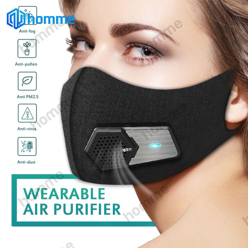 [IN stock] rechargable reusable Electric KN95 face mask anti-fog/PM2.5 ...