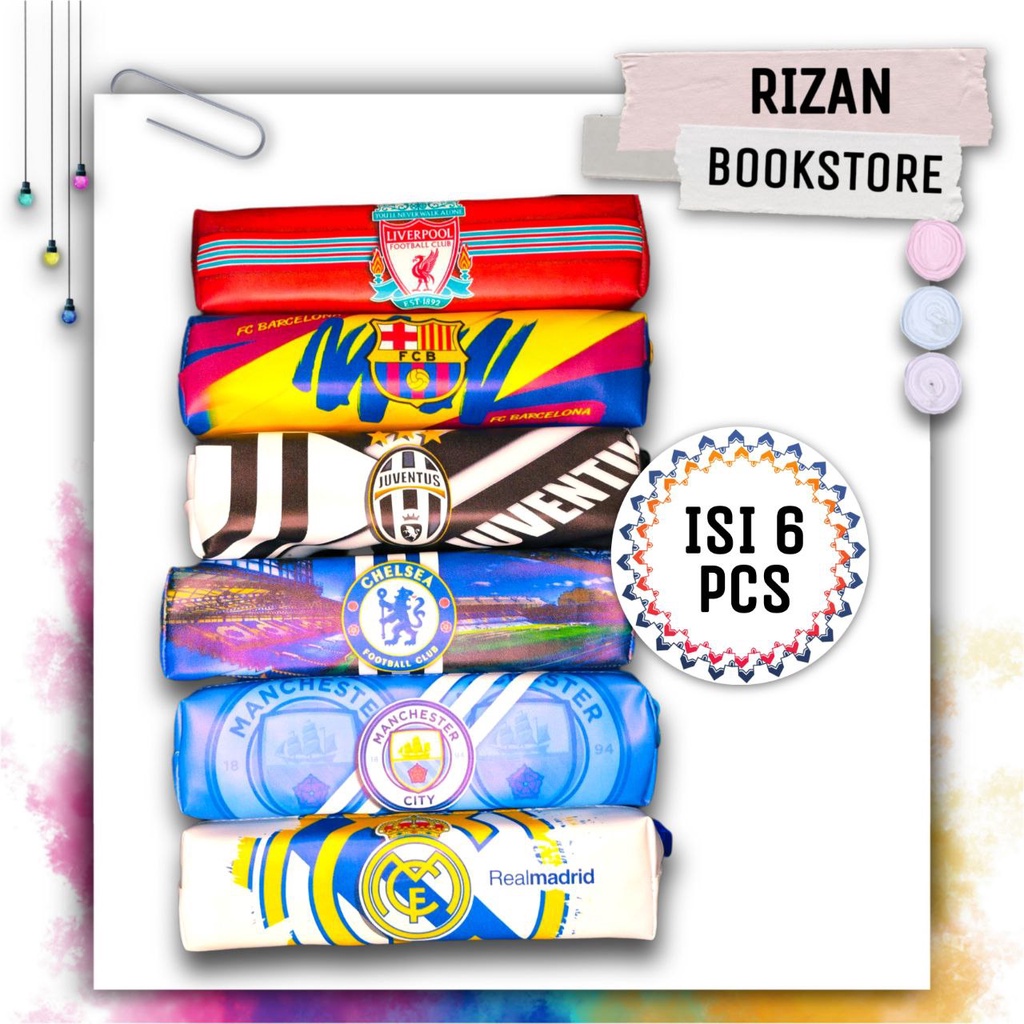 Football Club Drawing Pencil Box RESELLER Package (6Pcs) | Shopee ...