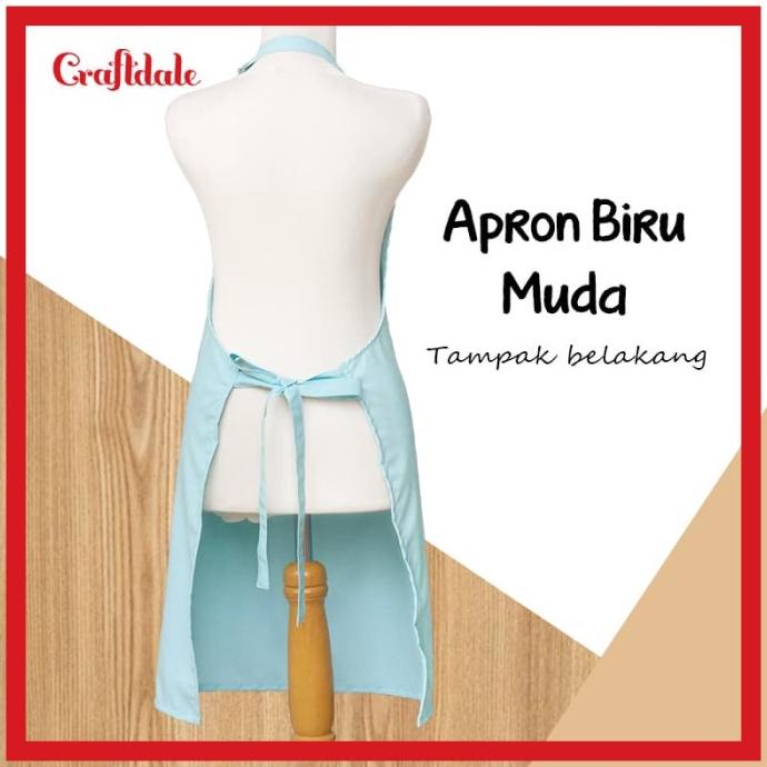 Plain Apron / Apron - Light Blue PFOL | Shopee Philippines