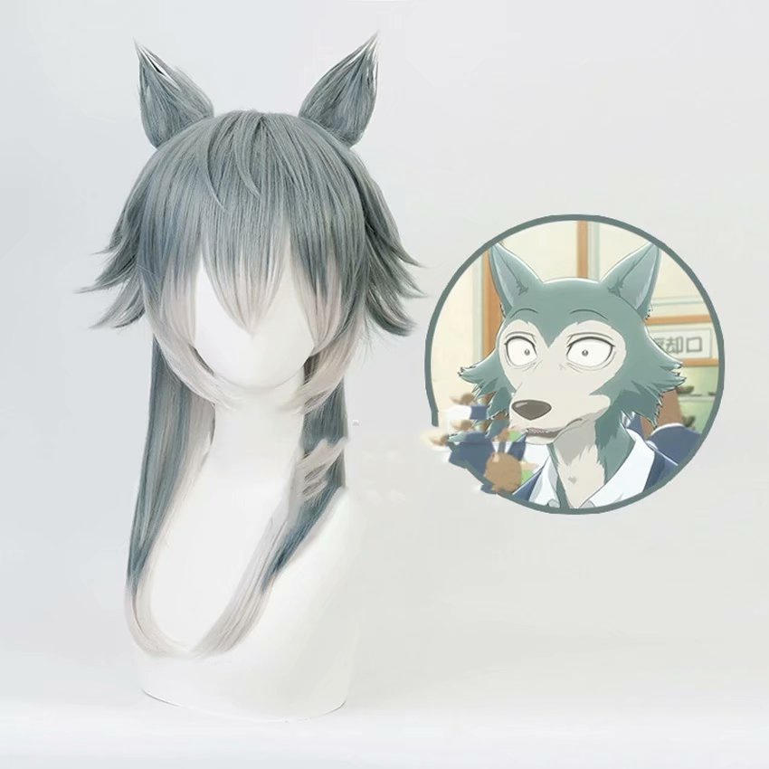Anime BEASTARS Cosplay Legoshi Wig Wolf Ears Personified Beasts Cosplay ...