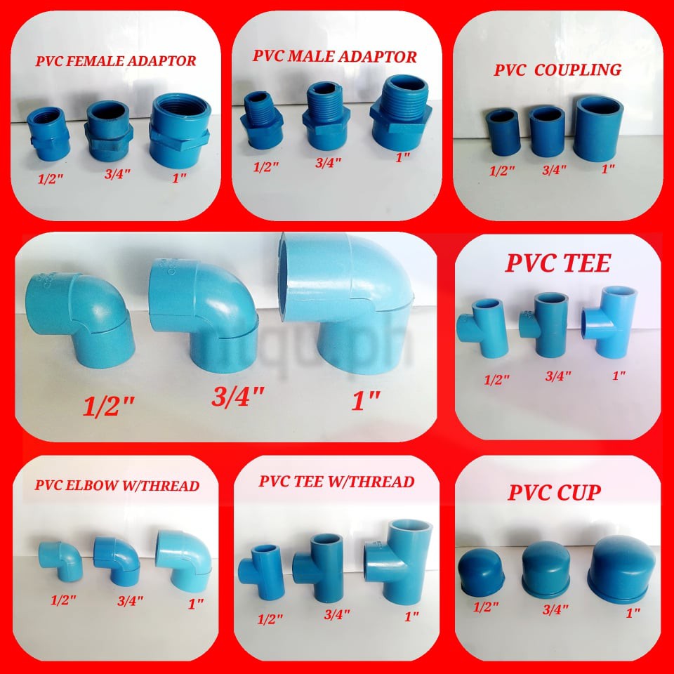 PVC Blue Fitting Elbow, Tee, Coupling, Male Adaptor, Female Adapter ...