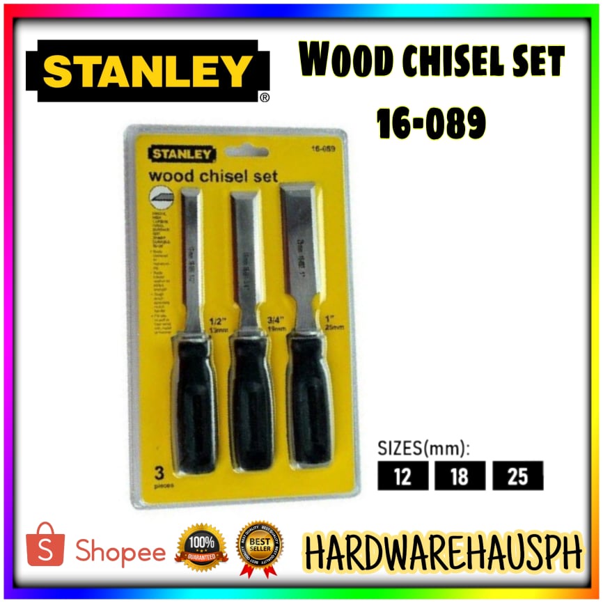 Stanley Wood Chisel Set 3pcs 16-089 | Shopee Philippines