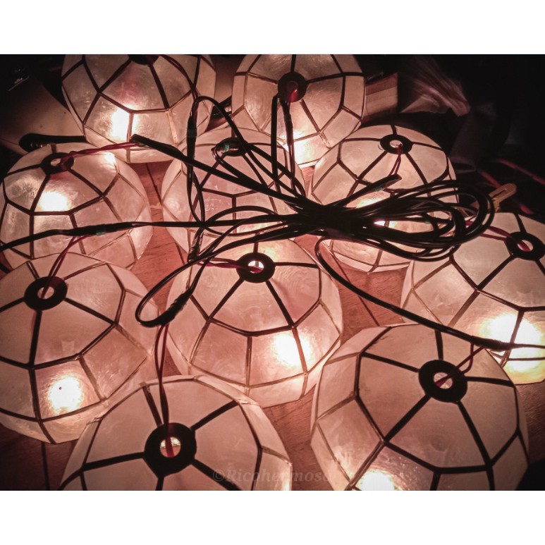 Capiz Ball with lights Indoor and Outdoor WITH FREE EXTRA BULB | Shopee ...