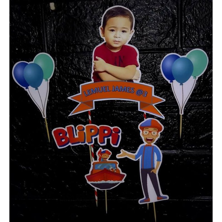 BLIPPI PERSONALIZED CAKE TOPPER SET | Shopee Philippines