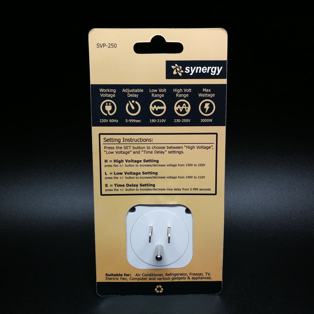 Synergy Voltage Protector with Power On Delay (SVP-250) | Shopee ...