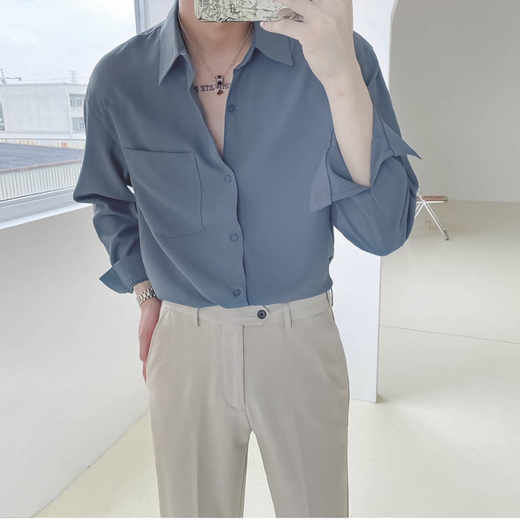 Summer Tops Korean Style Long Sleeve Abstinence Oversized Shirts For