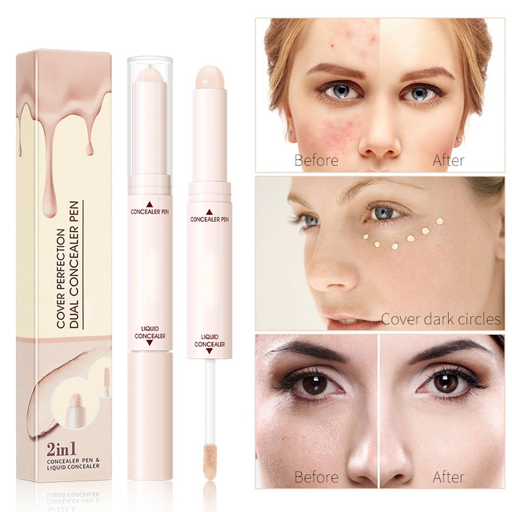 Concealer Stick Double-head Concealer Pen Waterproof Longlasting ...
