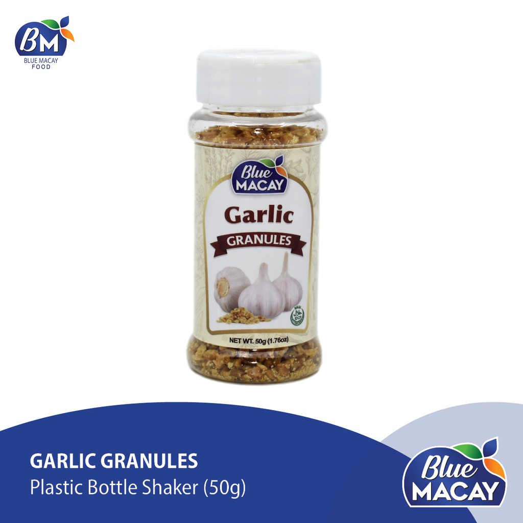 Blue Macay Garlic Granules Powder Plastic Bottle Shaker 30 grams (PURE ...