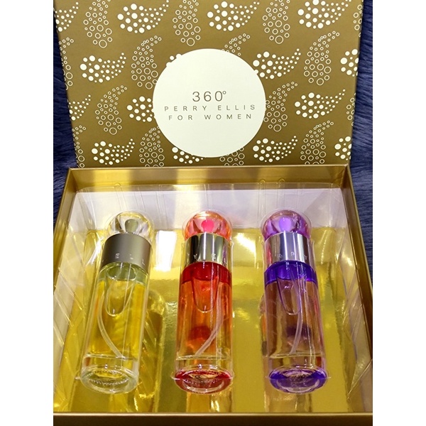 Perry Ellis 360 Set for women - 360, Coral, Purple 30ml | Shopee ...
