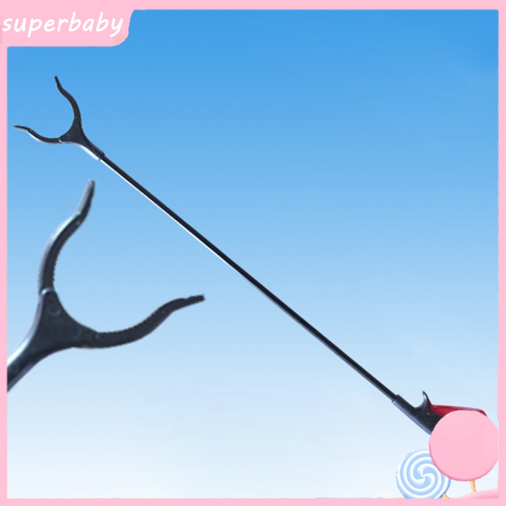 COD-80cm Home Long-Handle Trash Grabber Tool Garbage Tong Picking Clamp ...
