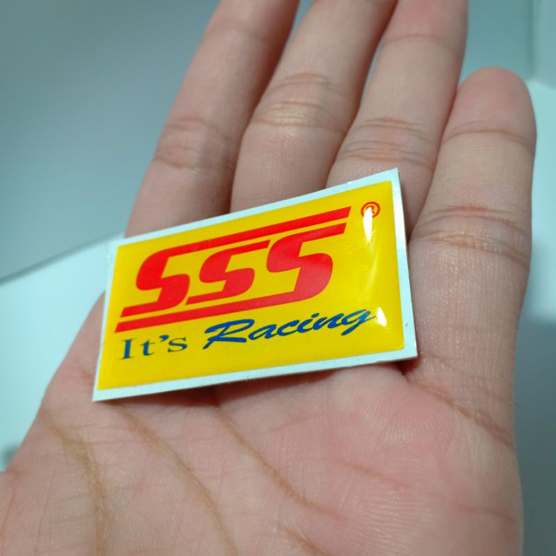 SSS TRIPLE S Emblem sticker embossed resin flexible | Shopee Philippines
