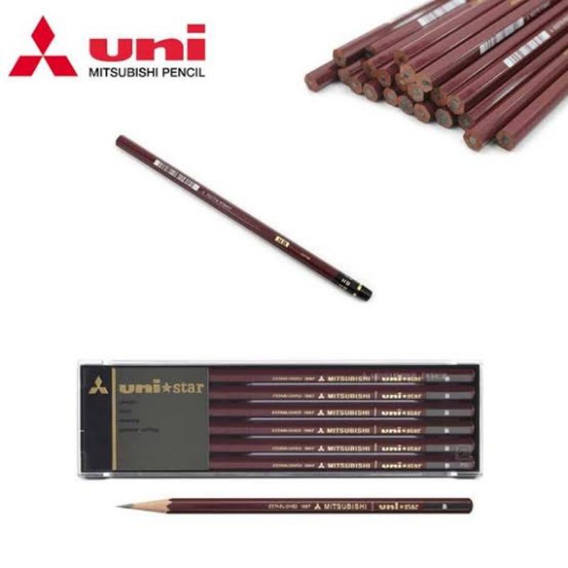 Mitsubishi Pencil Uni star Case Hard With painting professional art Set ...