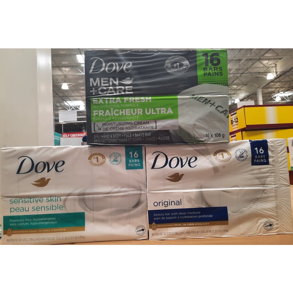 ORIGINAL and IMPORTED from Canada - Dove Soap Bar, 106 g, (White ...