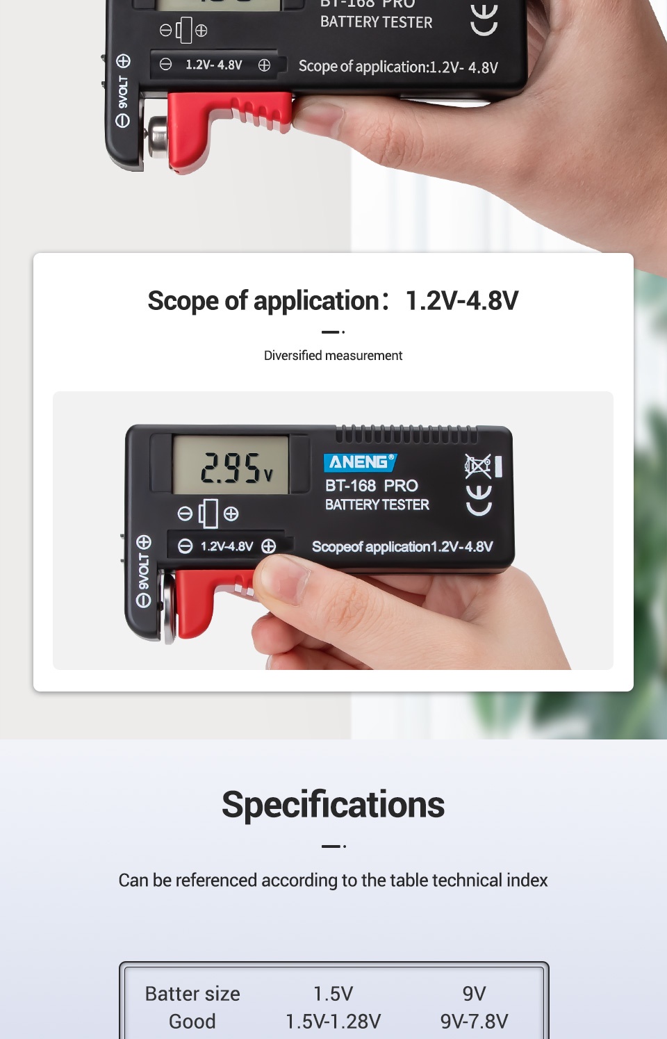 ZoeRax Digital Lithium Battery Capacity Tester Checkered Load Analyzer ...