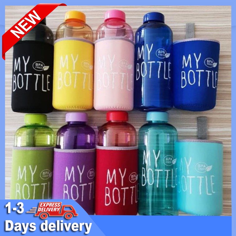 Tumbler w/ Case "My bottle" Water Bottle Style 500ml (Random Color ...