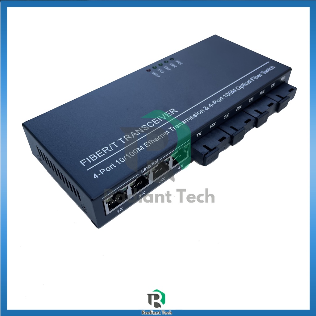 Fiber Switch 4 SC Port 4 RJ45 Port 10/100M Fiber Transceiver Media ...