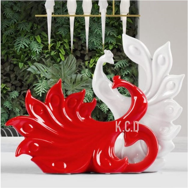 Phoenix Ceramic Sculpture Ornaments Wine Cabinet Living Room Porch ...
