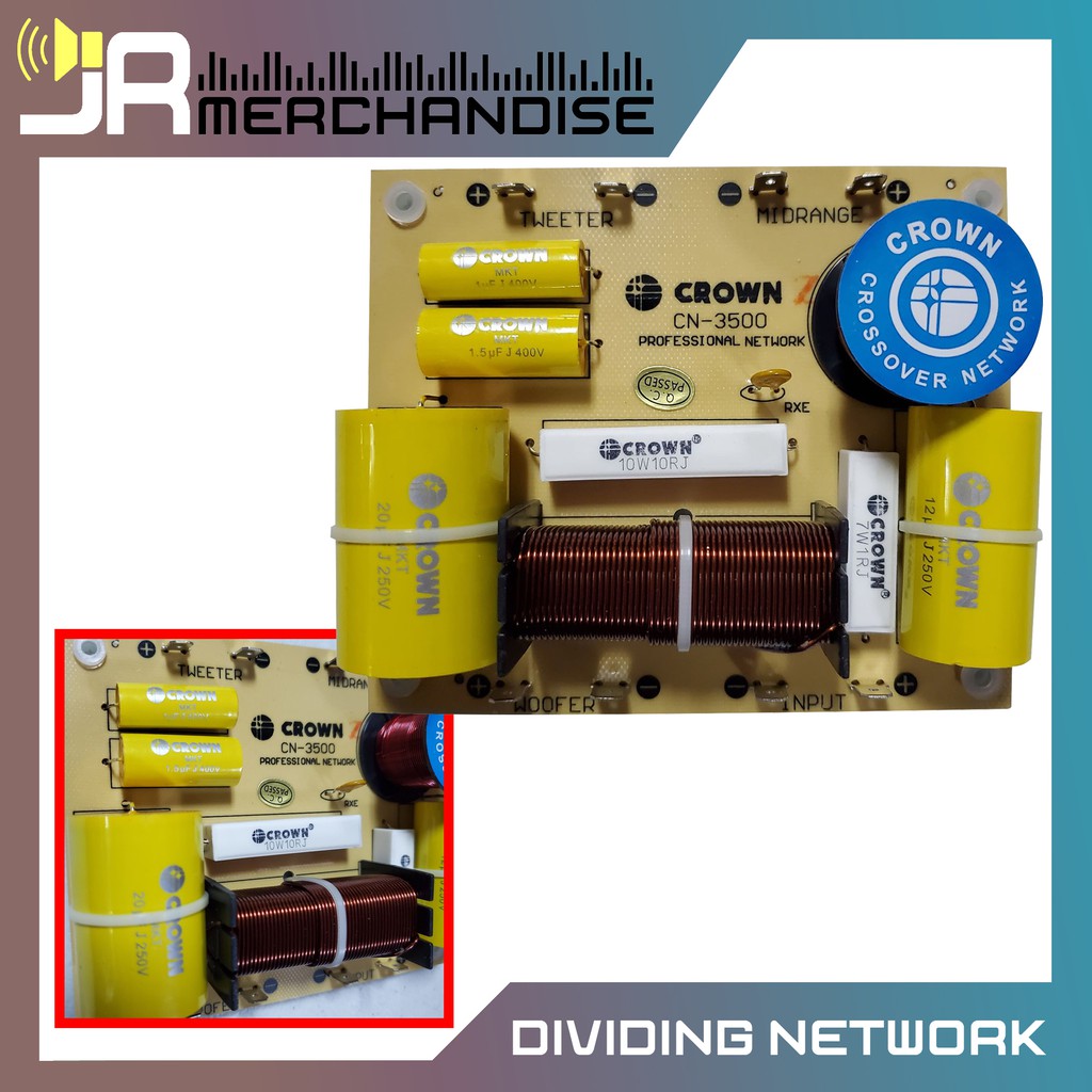 Crown (CN-3500) 3 way 500 watts Passive Crossover Dividing Network ...