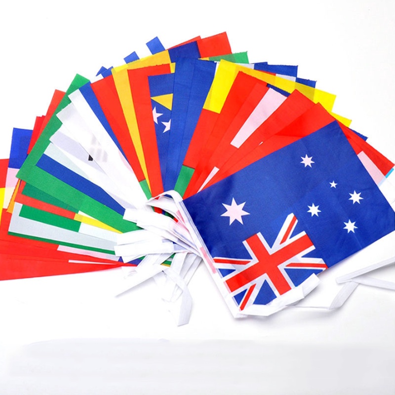 50-100Pcs Flags Multi-Cultural Party Hanging Decor Different Assorted ...