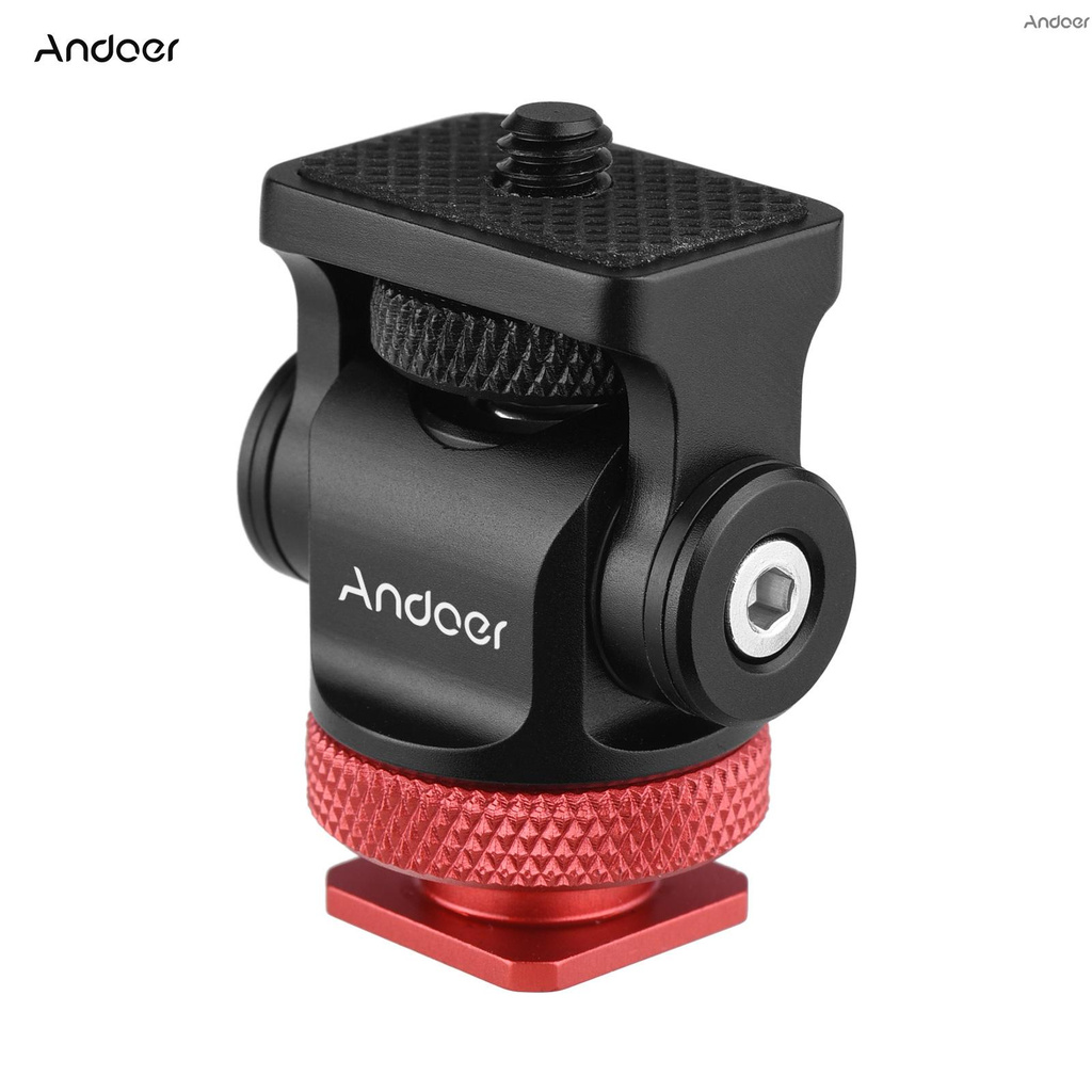 Andoer 360 Degree Rotatable Camera Monitor Cold Shoe Mount Adapter Head ...
