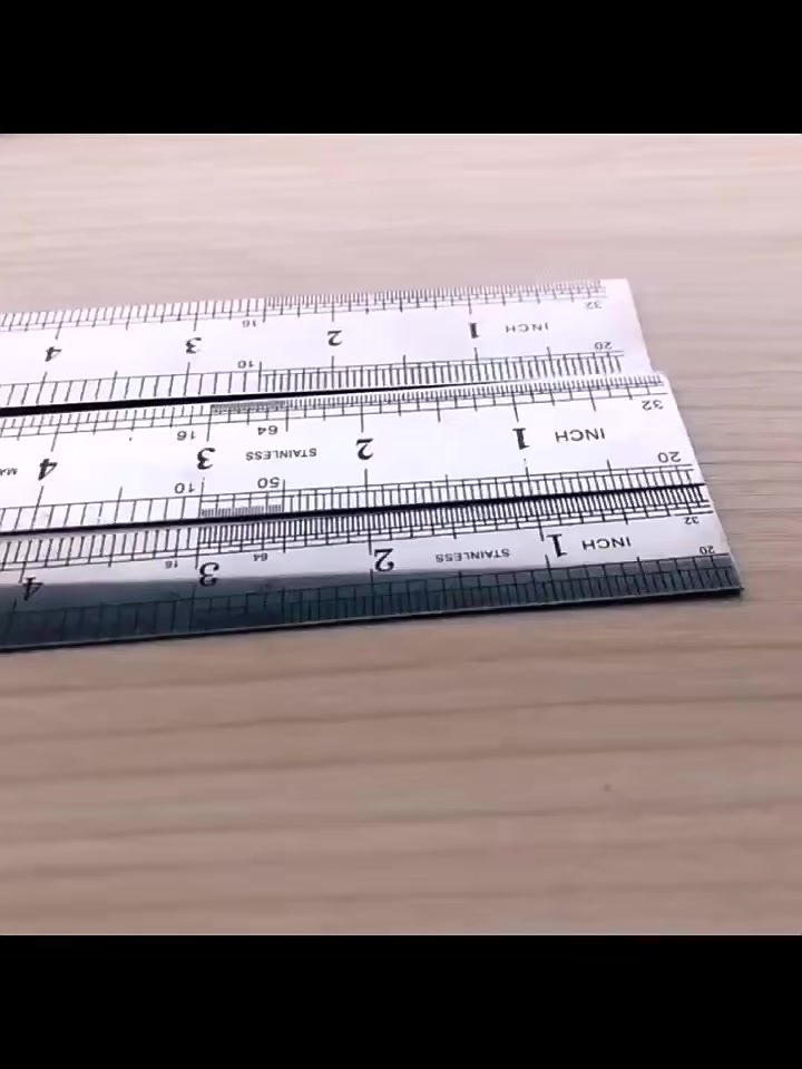 Stainless Steel Measuring Double-sided Scale Ruler 30cm/60cm High ...