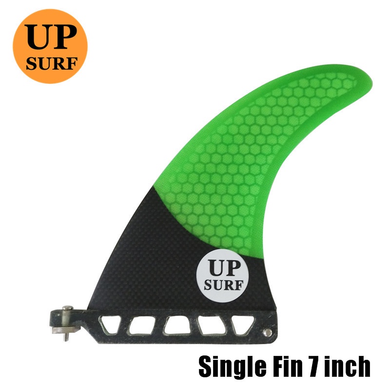 Surfboard 7"Fins Single Fin UPSURF logo central fin Fibreglass SUP ...