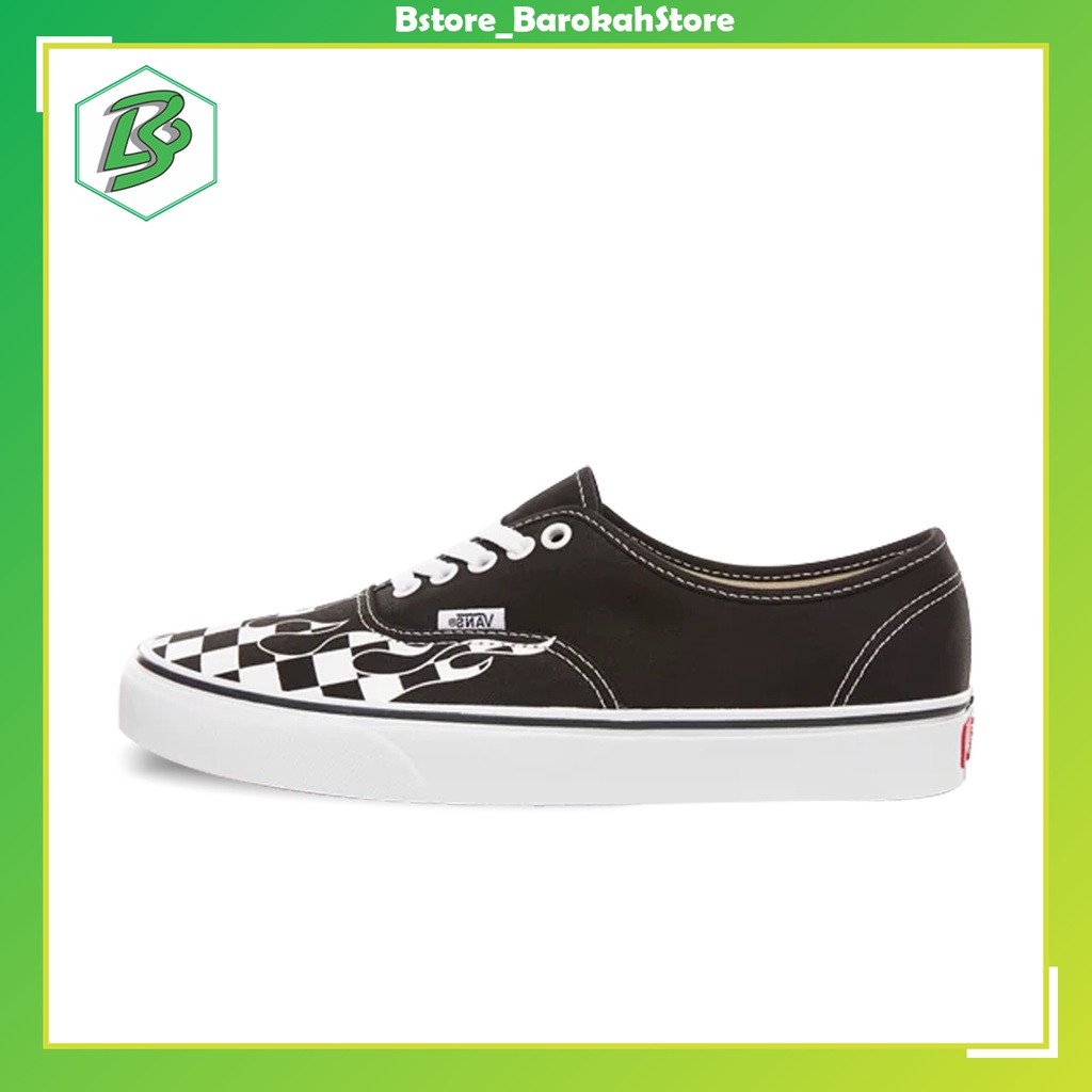 Authentic Vans Checkerboard Flame Black / White | Shopee Philippines