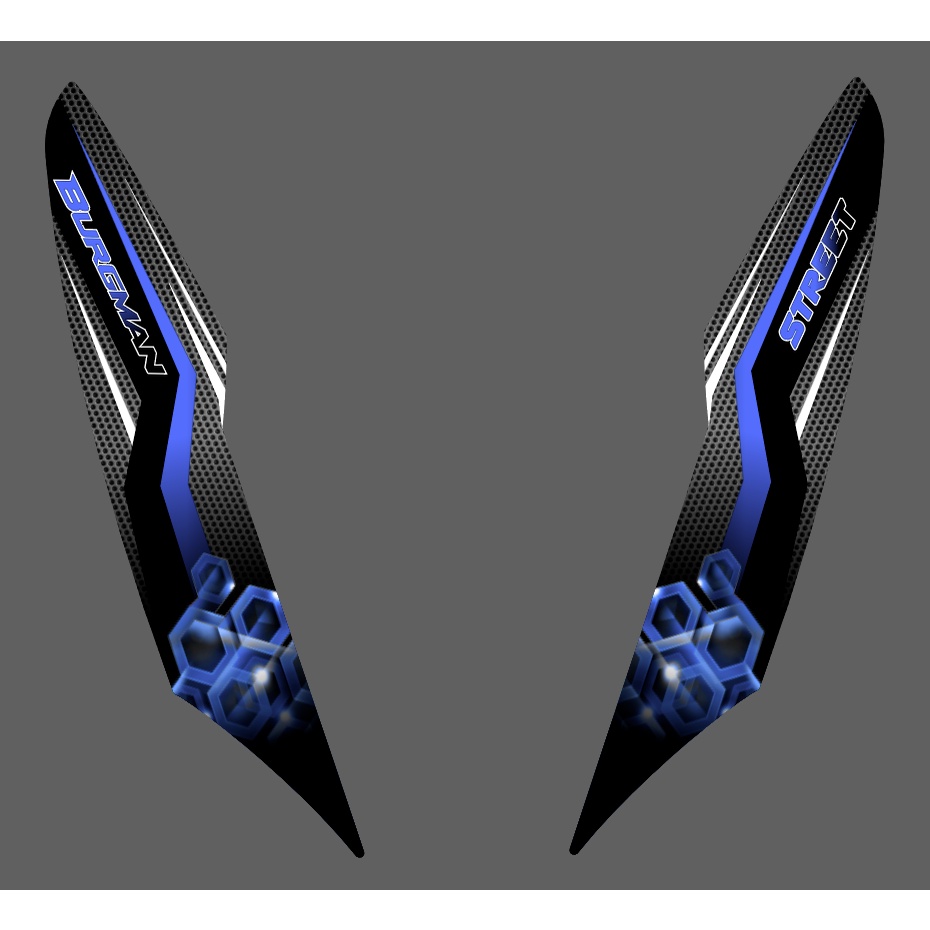 Suzuki Burgman Street Front Side Panel : Customized Motorcycle Decals ...