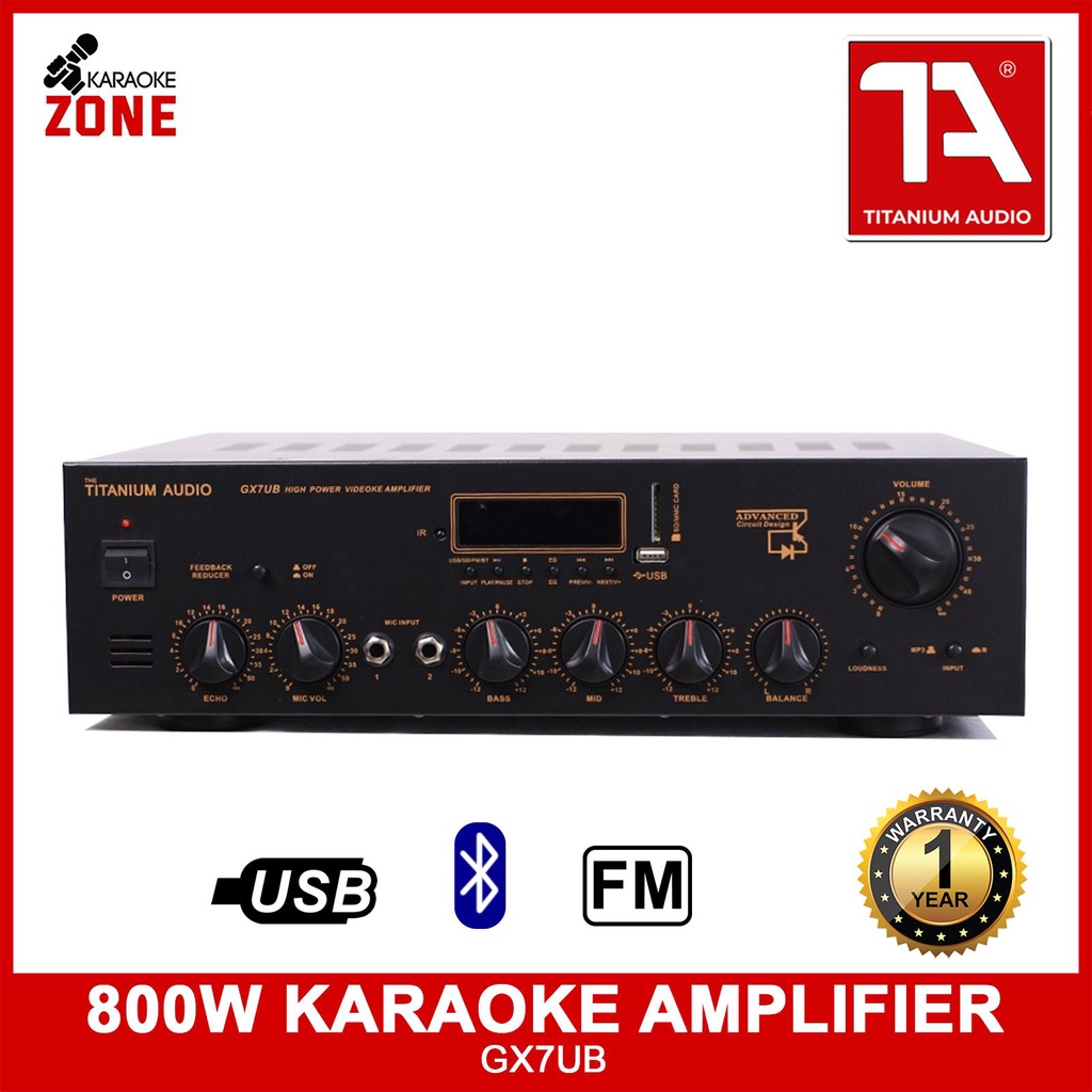 Titanium Audio GX 7UB / Ta Amplifier / 800W / Karaoke Amplifier ...