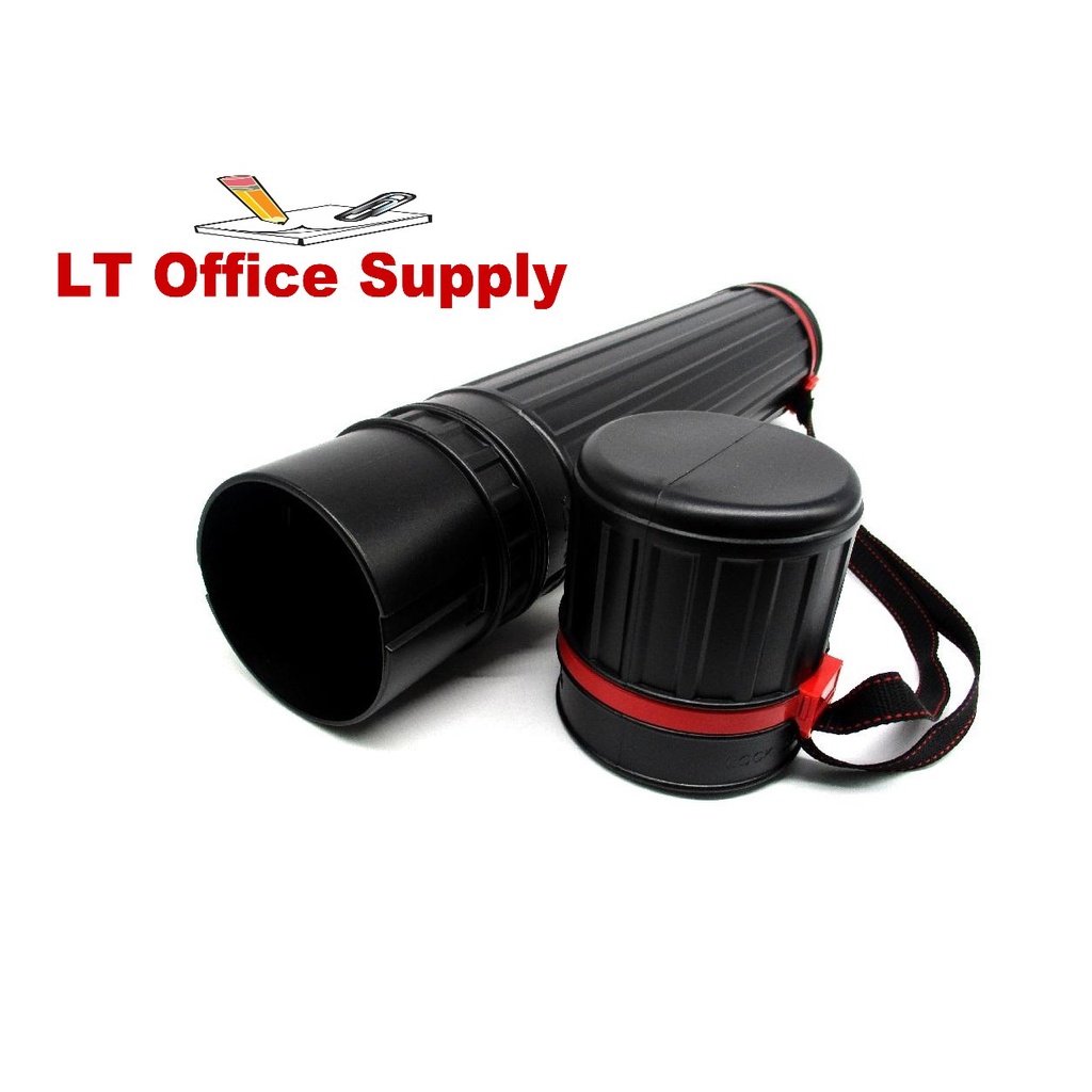 Drawing Tube Blueprint Case Telescoping Art Tube Large Plastic Black ...