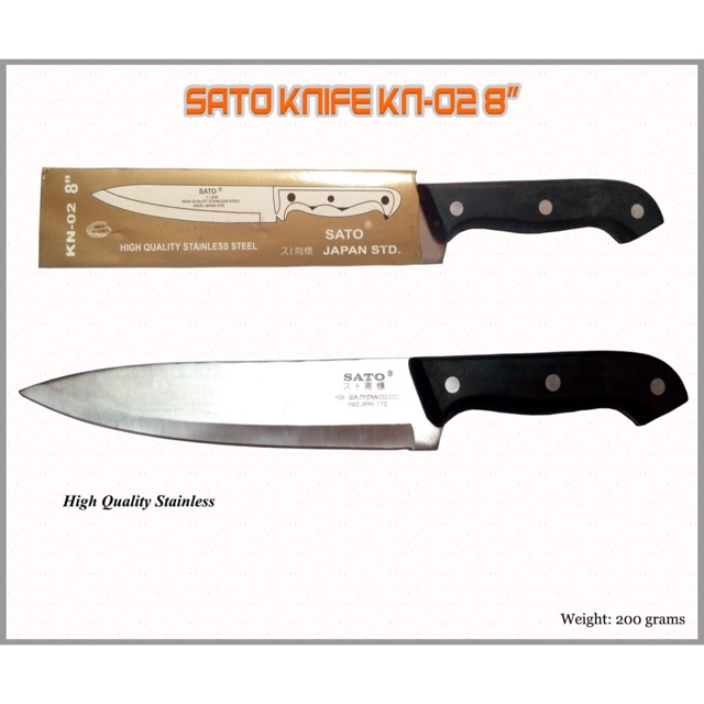 Sato Kitchen Knife KN-02 7”/8”/9” | Shopee Philippines