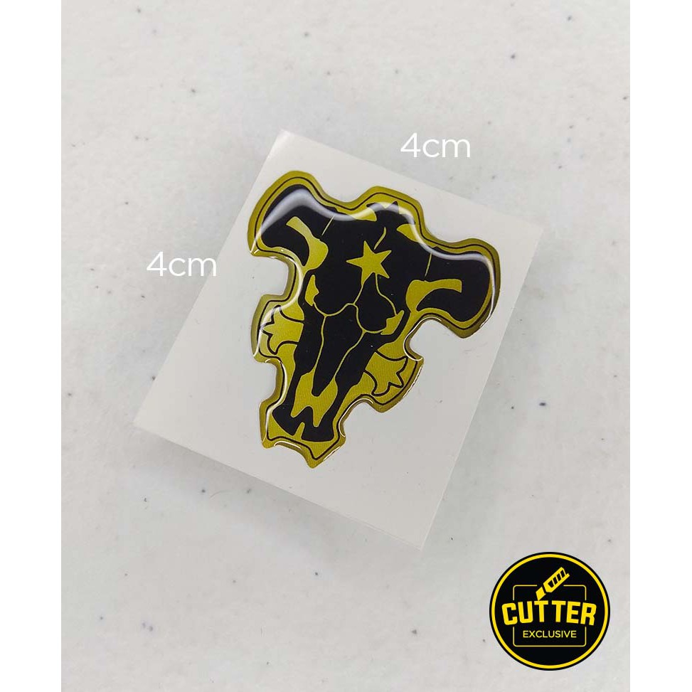 Black BULLS BLACK CLOVER resin sticker emblem logo | Shopee Philippines