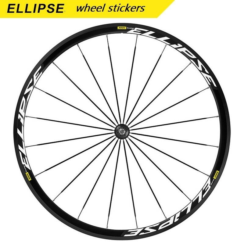 12x Two Wheels Set Carbon Stickers for ELLIPSE Rim Road Bike Race Fixed ...