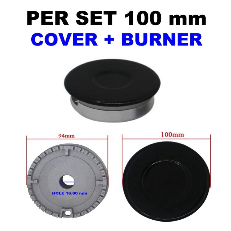 UNIVERSAL BURNER CAP 55 mm 75mm & 100mm LA GERMANIA ARISTON ELBA ...